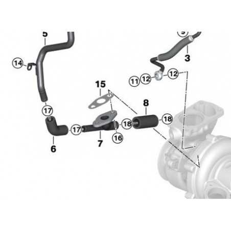 Joint sans amiante de turbocompresseur pour BMW X5 E70
