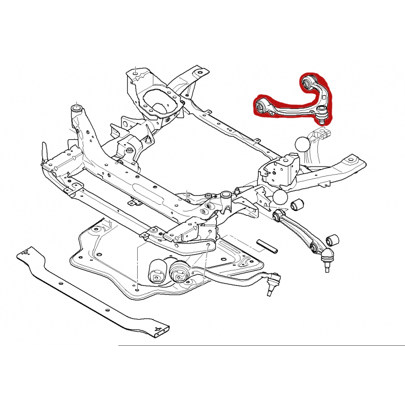 Bras de suspension (triangle) pour BMW X6 E71 Coté Gauche