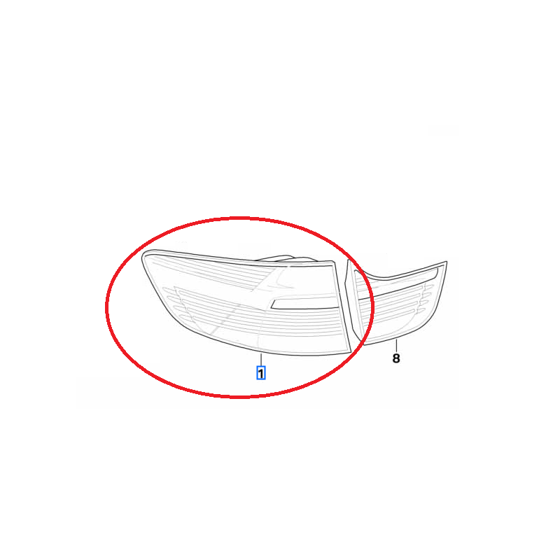 Feu arrière de panneau latéral (coté au choix) pour BMW X6 E71 E72 Coté ...