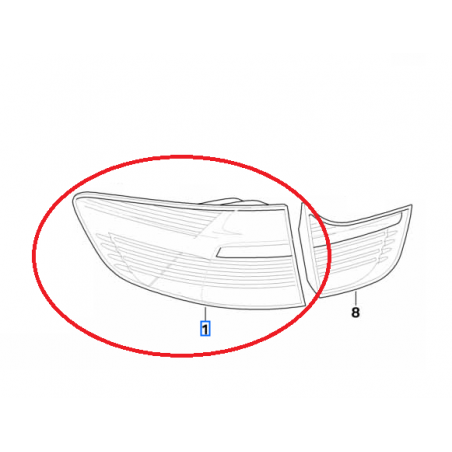 Feu arrière de panneau latéral (coté au choix) pour BMW X6 E71 E72 Coté ...