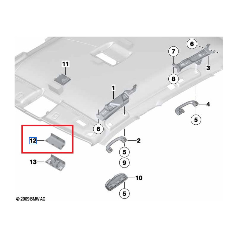 Cache ciel de pavillon (gris) pour BMW X1 E84