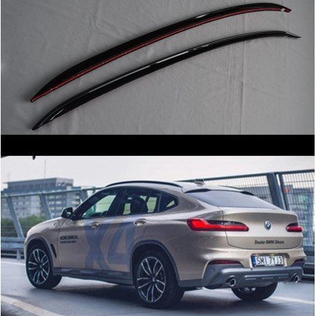 Rails de toit (X2) Glanzschwarz Shadow-line en aluminium satiné BMW X4 G02