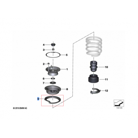 Semelle supérieure de ressort pour BMW X1 E84 | Accessoires BMW