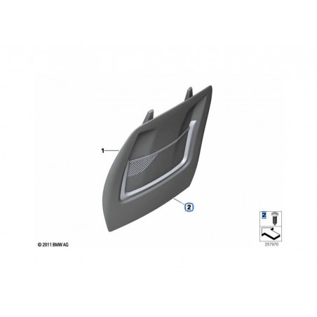 Clip noir pour fixation de panneau BMW | Accessoires BMW