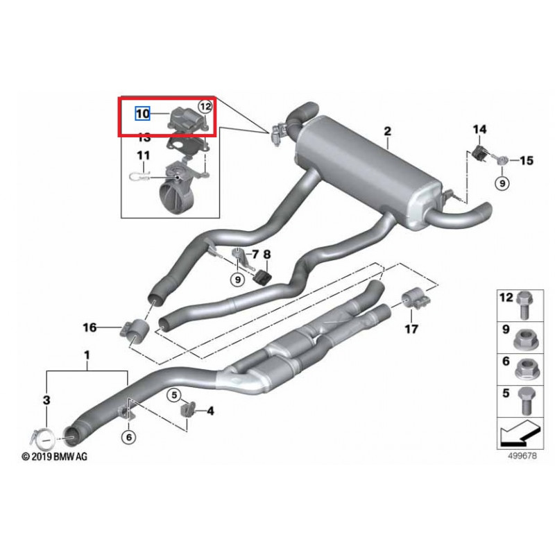 Actionneur de volet d'échappement pour BMW Série 3 G20 G21