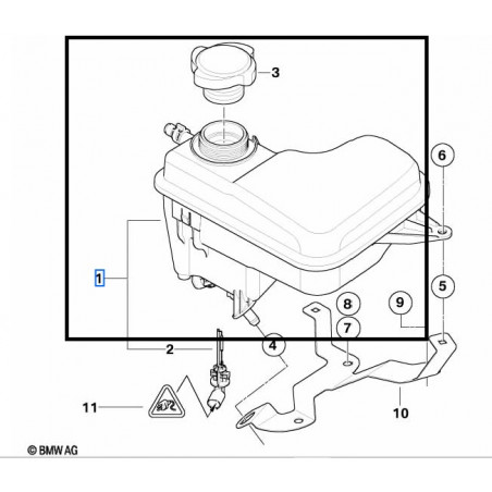 Vase d'expansion / Réservoir tampon liquide de refroidissement AVEC ...
