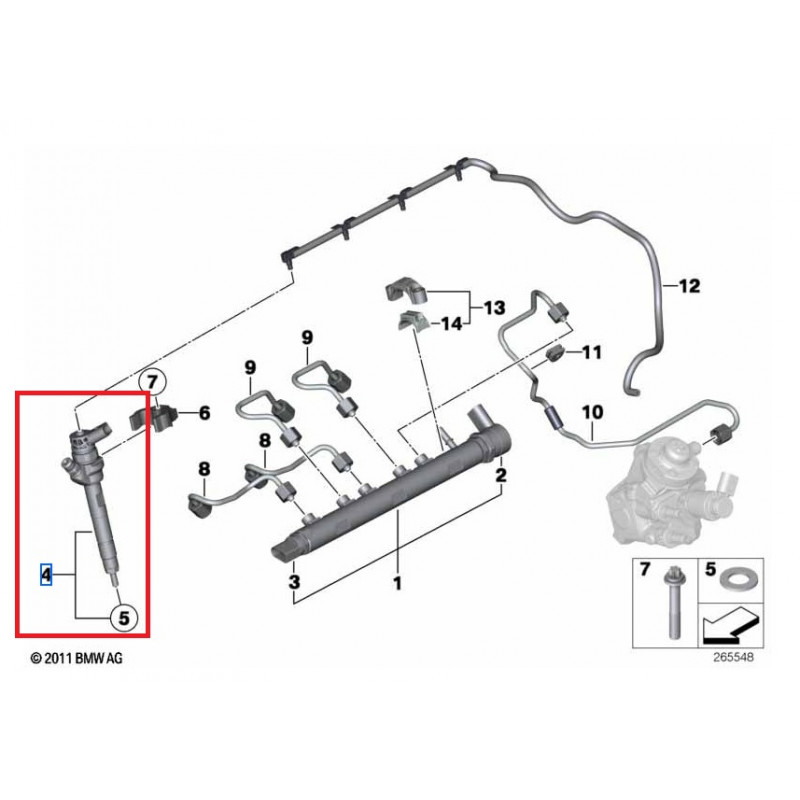 Injecteur pour BMW X3 F25 X4 F26 (18D / 20d / 30d uniquement)