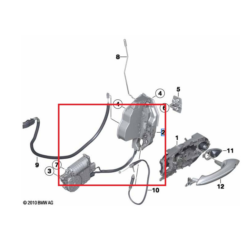Serrure complète Soft-Close-Automatic de porte avant (coté au choix ...