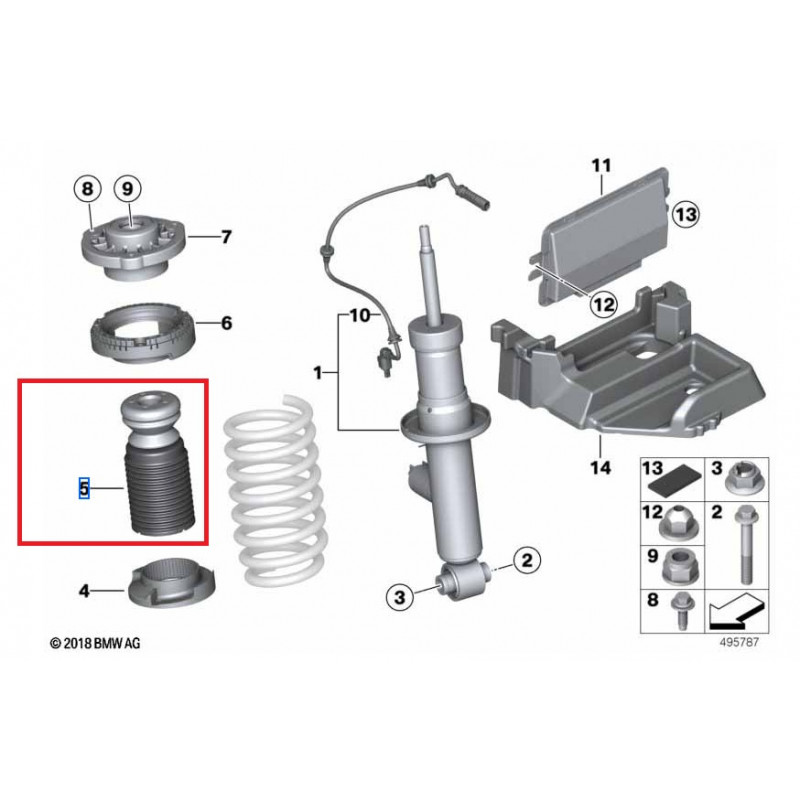 Amortisseur supplémentaire arrière pour BMW X3 F25 X4 F26