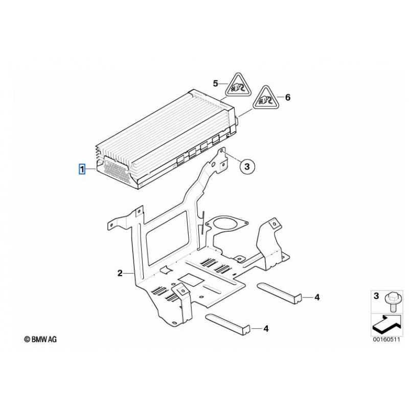 Amplificateur d'antenne Diversity (868 MHz ) pour BMW Série 5 E61 Touring