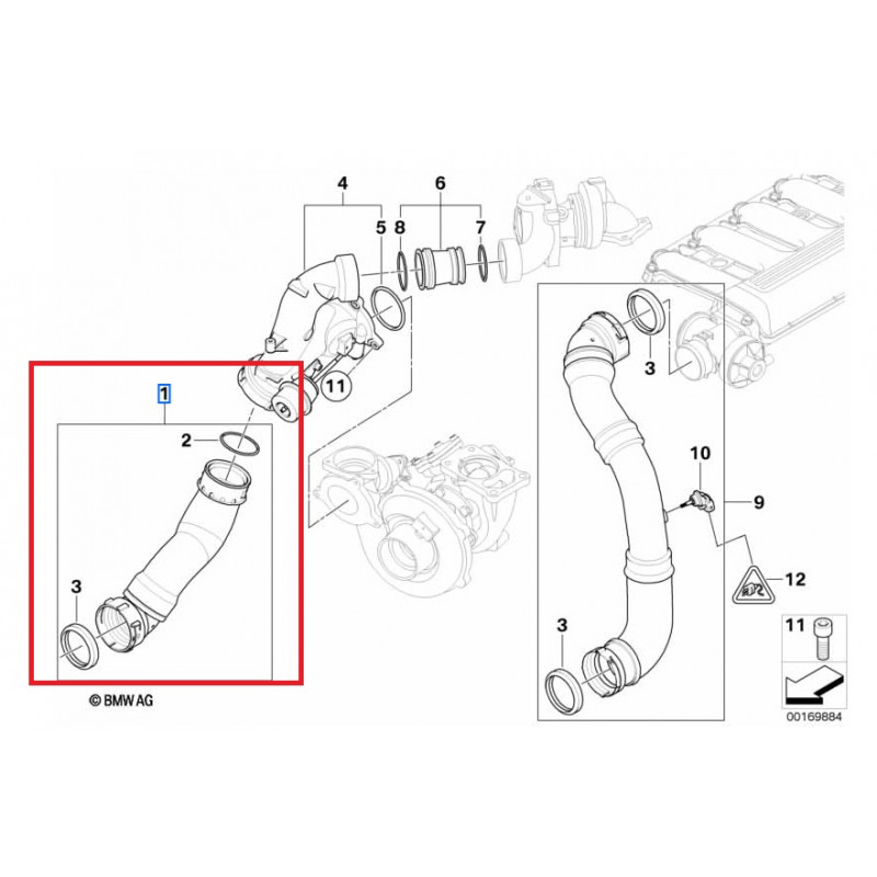 Durite de turbo pour BMW Série 5 E60 | Accessoires BMW