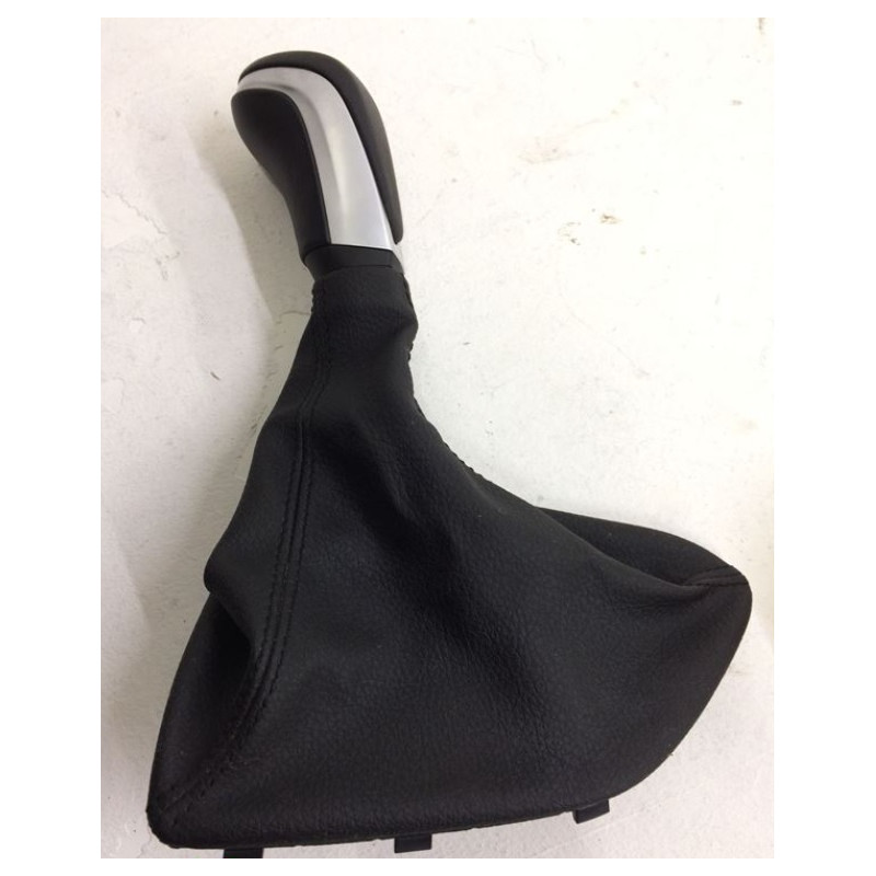 Pommeau de levier de vitesses cuir avec insert décoratif chromé (avec ...