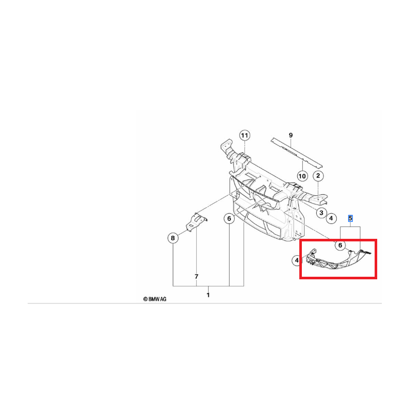 Support de projecteur (côté au choix) pour BMW Série 1 E81 E82 E87 ...