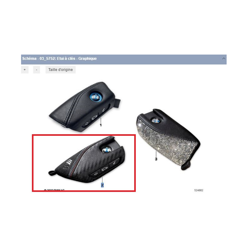 Etui de clé M Performance BMW Série 5 G60 G61