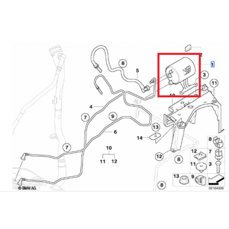 Cartouche de filtre à carburant / charbon actif BMW Série 3 E90 E92 essence