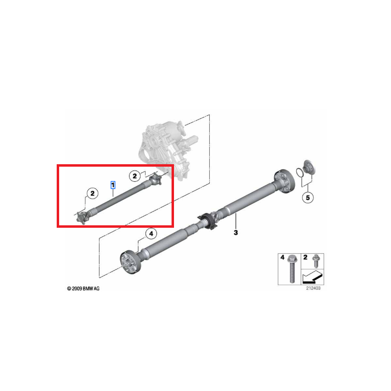 Arbre de transmission avant pour BMW Série 5 F10 F11