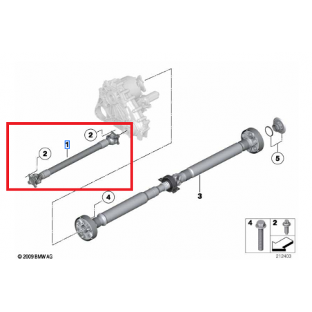 Arbre de transmission avant pour BMW Série 5 F10 F11