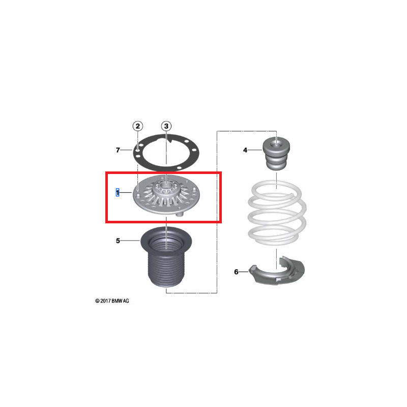 Palier amortisseur avant avec kit de fixation pour BMW Série 1 F20 F21