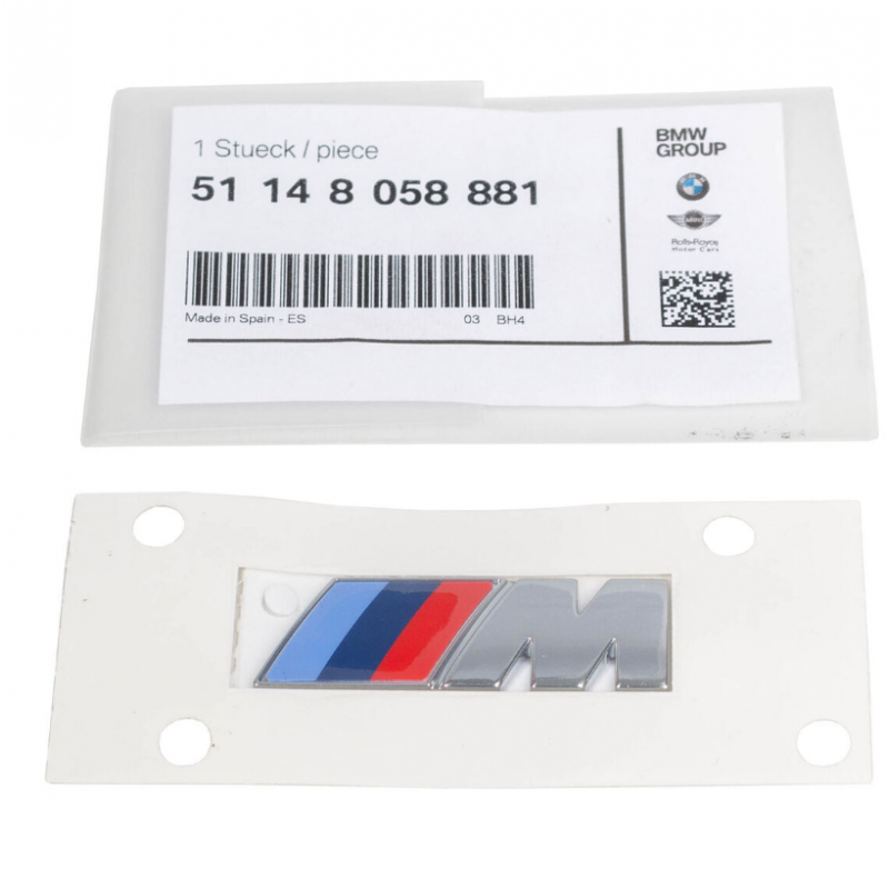 Logo BMW M d'aile avant pour BMW Série 1 E81 E82 E87 E88 F20 F21 F40 F70