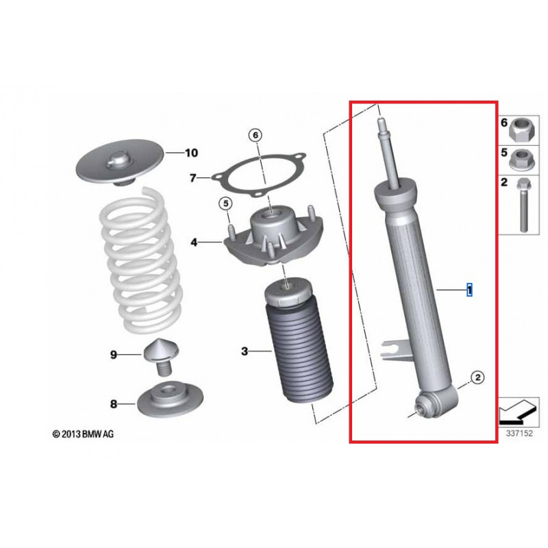 Amortisseurs arrière pour BMW X5 F15 | Accessoires BMW