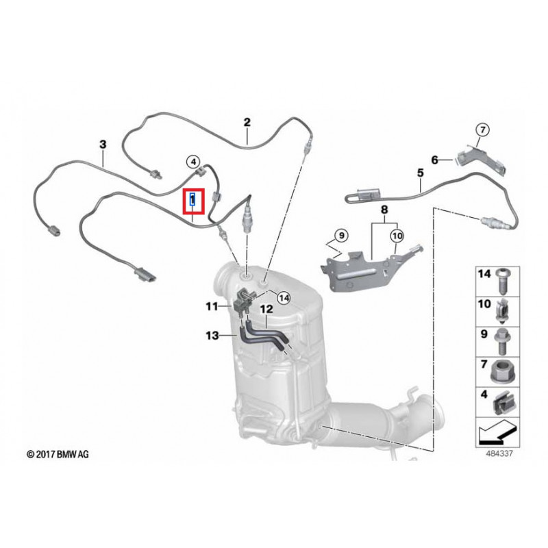 Sonde Lambda (L 930) pour BMW X1 F48 (18d /20d / 25d uniquement)