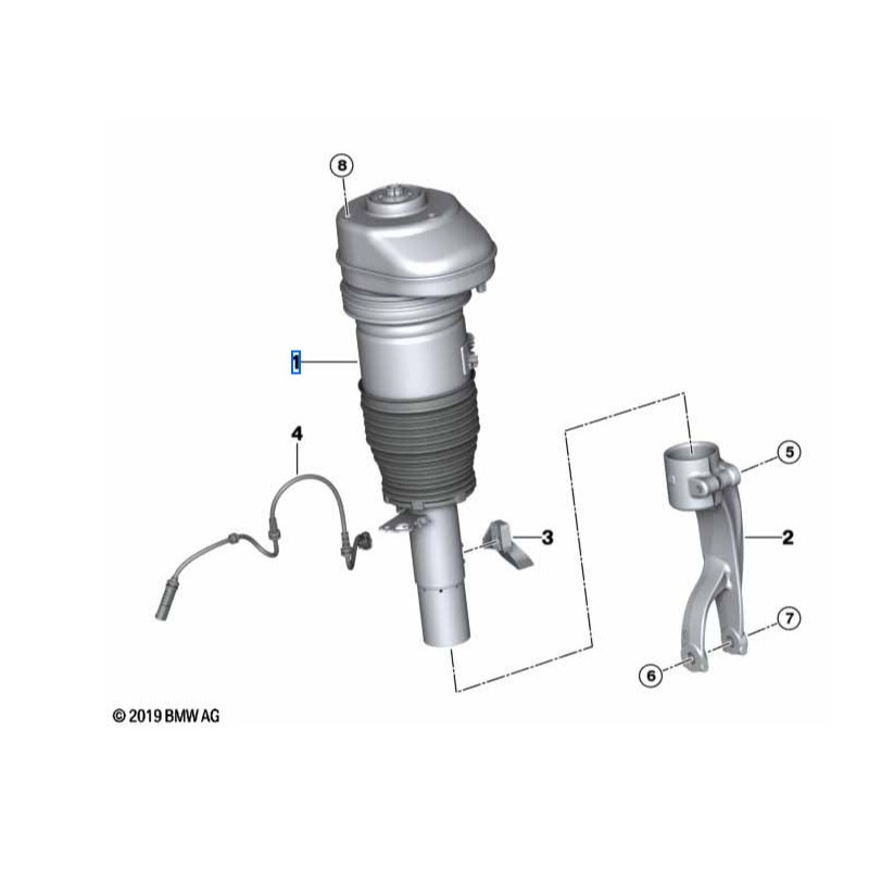 Amortisseurs pneumatiques AVANT VDM LOW BMW X5 G05