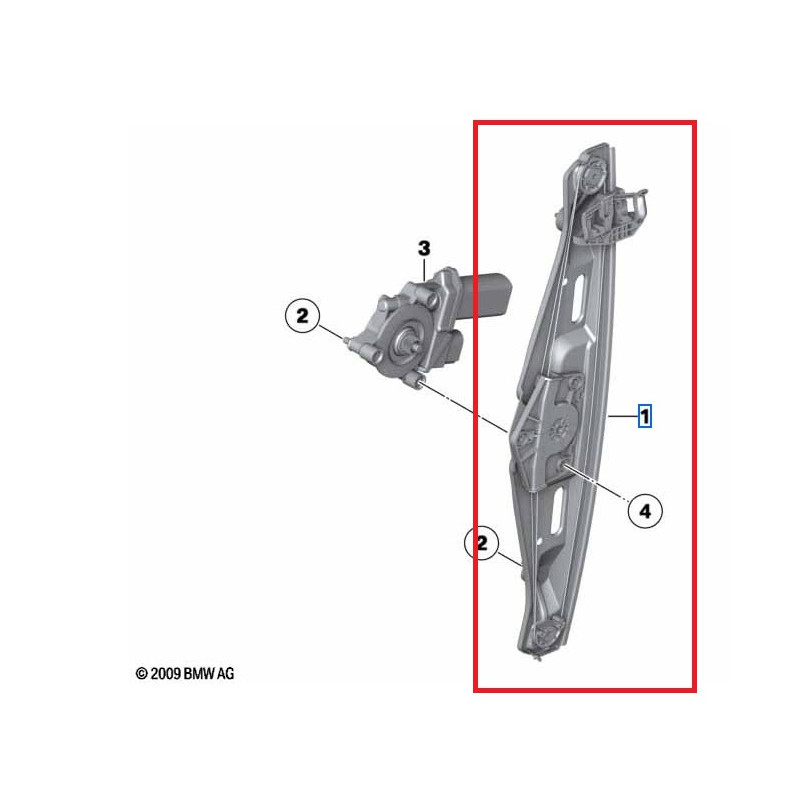 Lève-glace électrique arrière pour BMW X1 E84 - Accessoires BMW Coté ...
