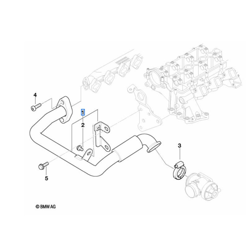 Tuyau / Durite vanne EGR pour BMW Série 3 E46 (diesel uniquement)