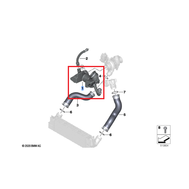 Tuyau d'air frais boitier filtre à air pour BMW X3 F25