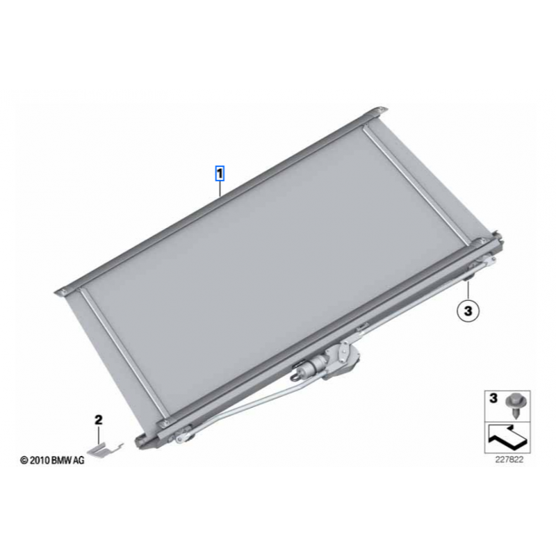 Store pare-soleil de lunette arrière pour BMW Série 5 F10 F11