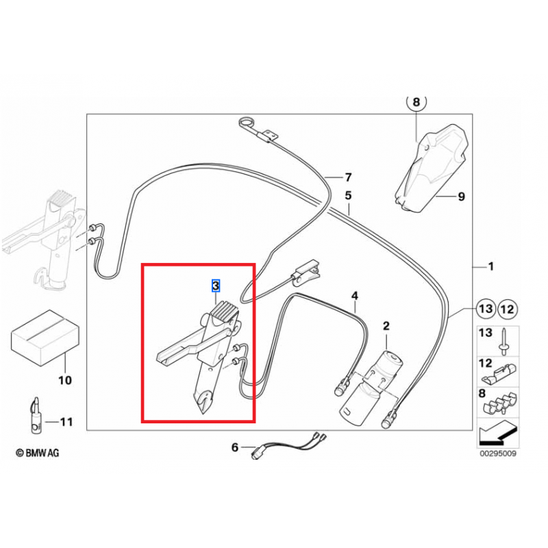 Palier principal (côté au choix) de capote électrique pour BMW Z4 E85 ...