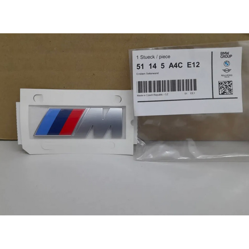 Logo BMW de panneau latéral (M / Perlglanz) - pour BMW Série 5 G60 G61